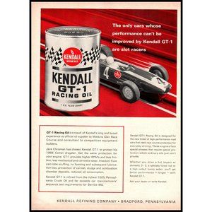 Kendall | Art | 966 Kendall Gt1 Racing Oil Can Vintage Print Ad ...